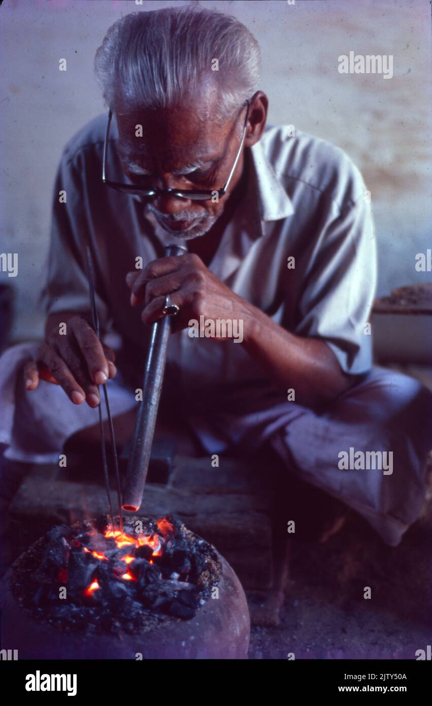 Gold Smith in Action, India Stock Photo - Alamy
