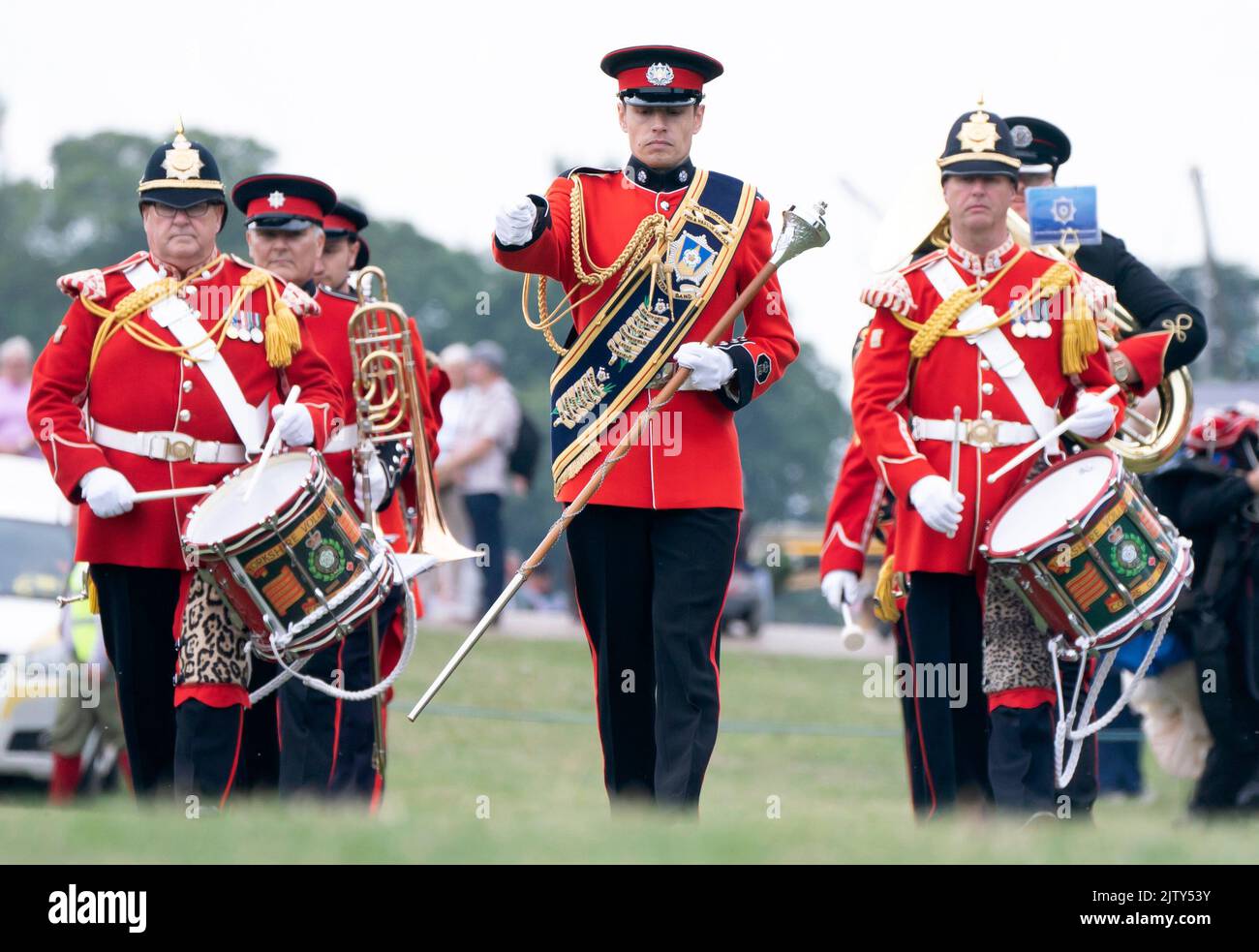 The Massed Band of the Fire & Rescue Service during the Chatsworth ...