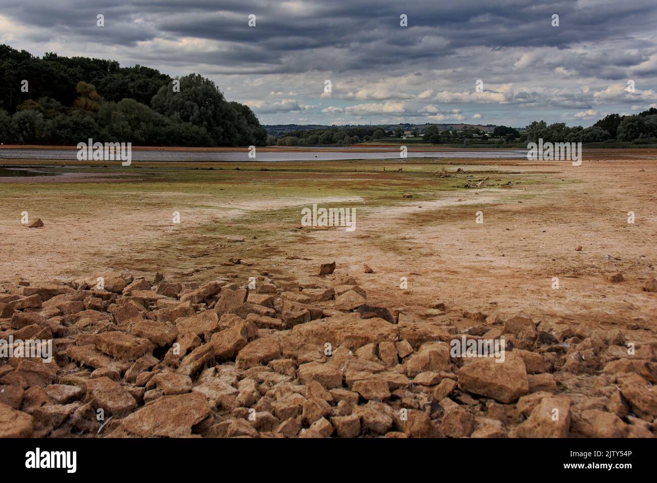 Chew Valley drought 2022 heatwave Stock Photo - Alamy