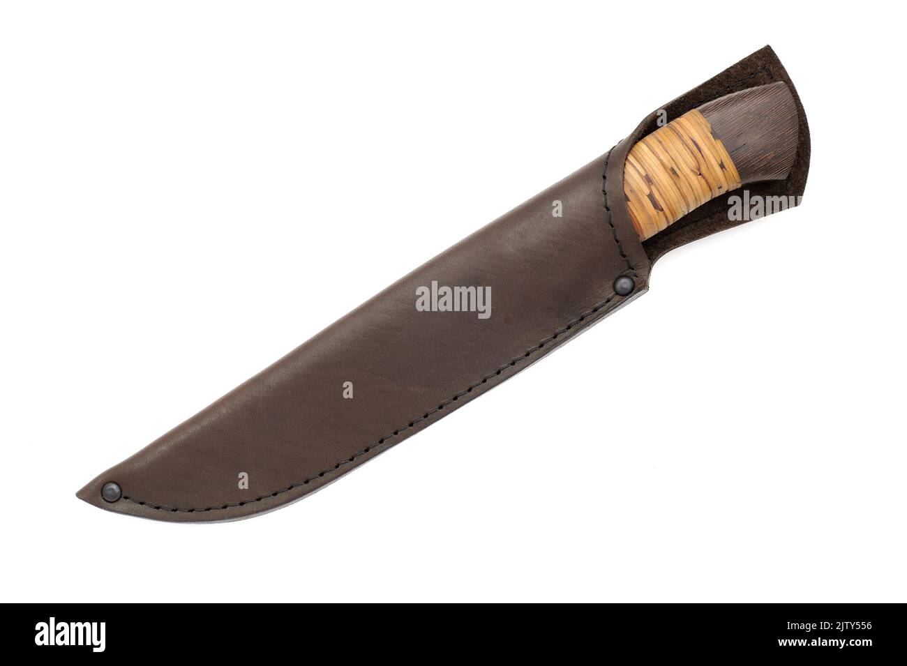 x2Hunting knife in sheath russian cold arms isolated Stock Photo - Alamy