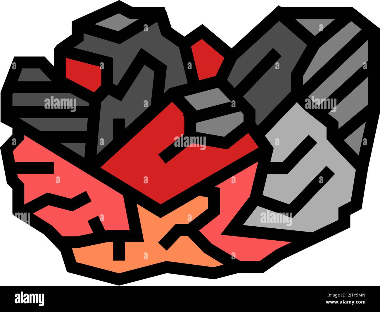 garnet stone rock color icon vector illustration Stock Vector Image ...