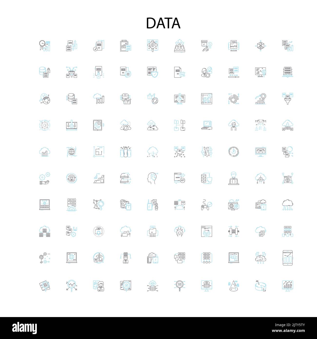 Network protection linear icons Stock Vector Images - Alamy