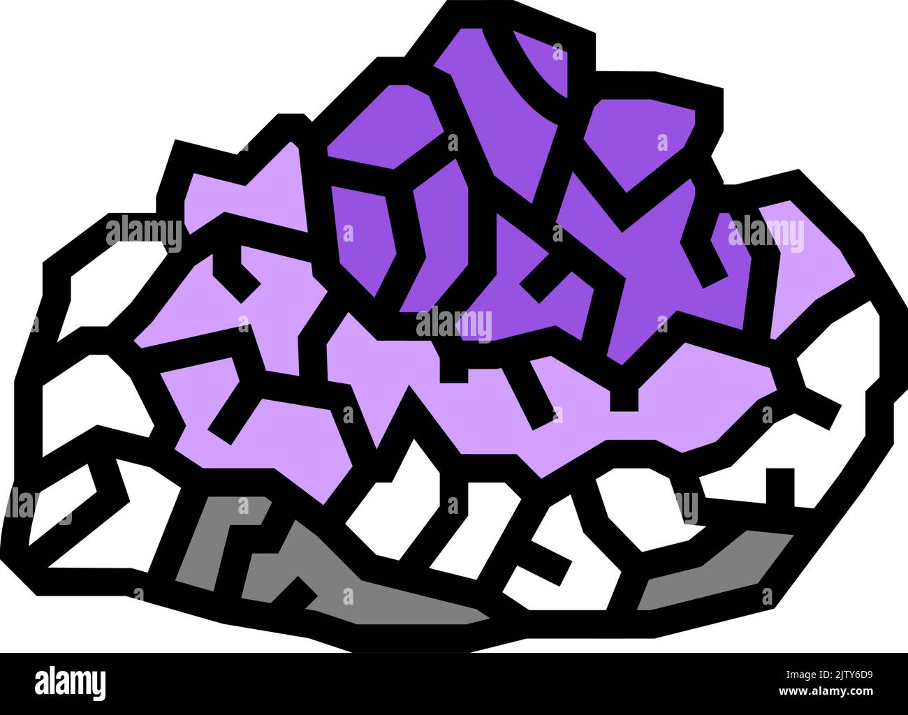 amethyst stone rock color icon vector illustration Stock Vector Image ...