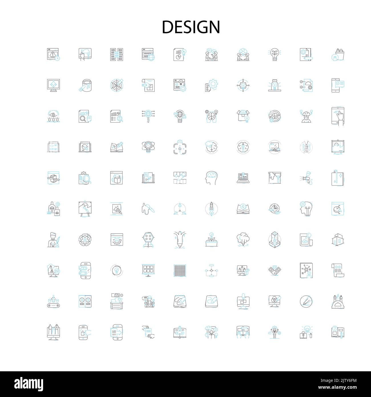 design icons, signs, outline symbols, concept linear illustration line collection Stock Vector ...