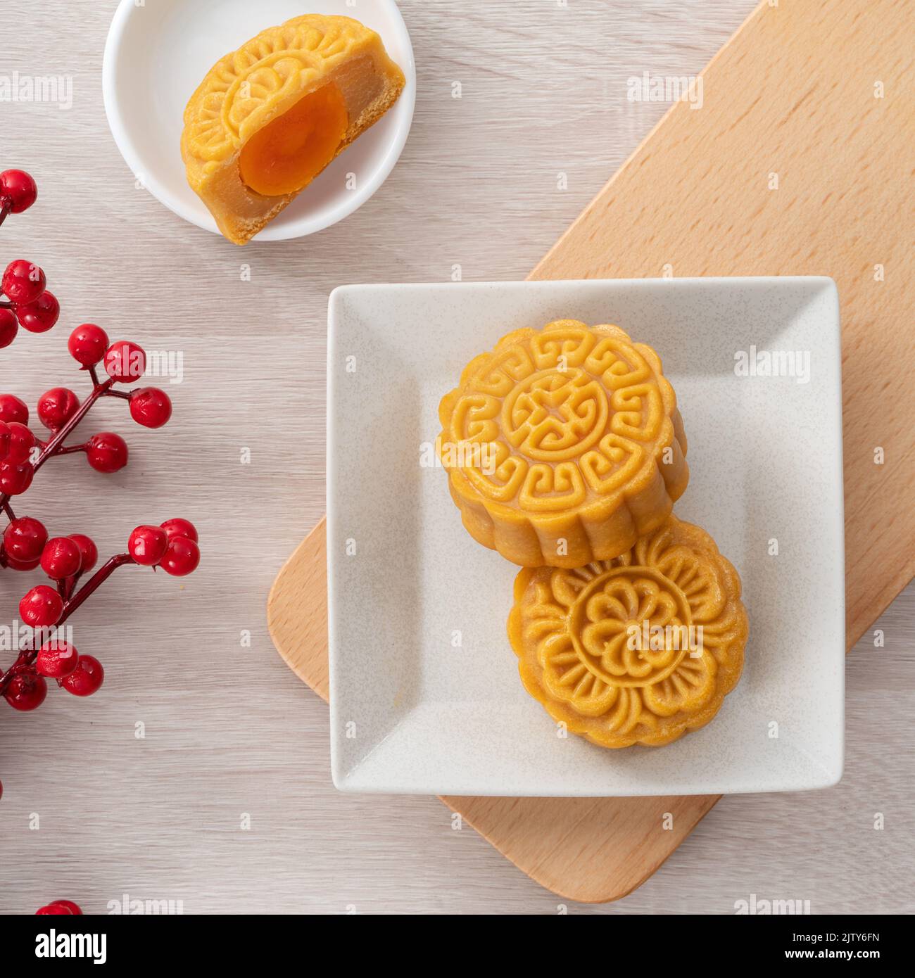 Delicious Cantonese moon cake for Mid-Autumn Festival food mooncake on ...