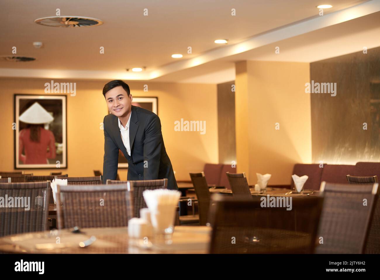 Asian restaurant owner hi-res stock photography and images - Alamy