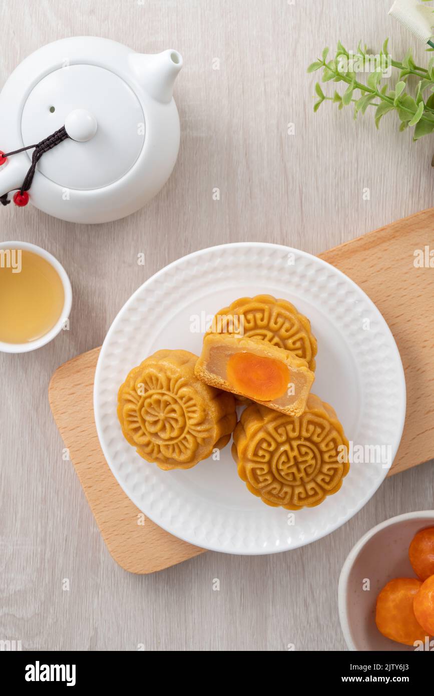 Delicious Cantonese moon cake for Mid-Autumn Festival food mooncake on ...