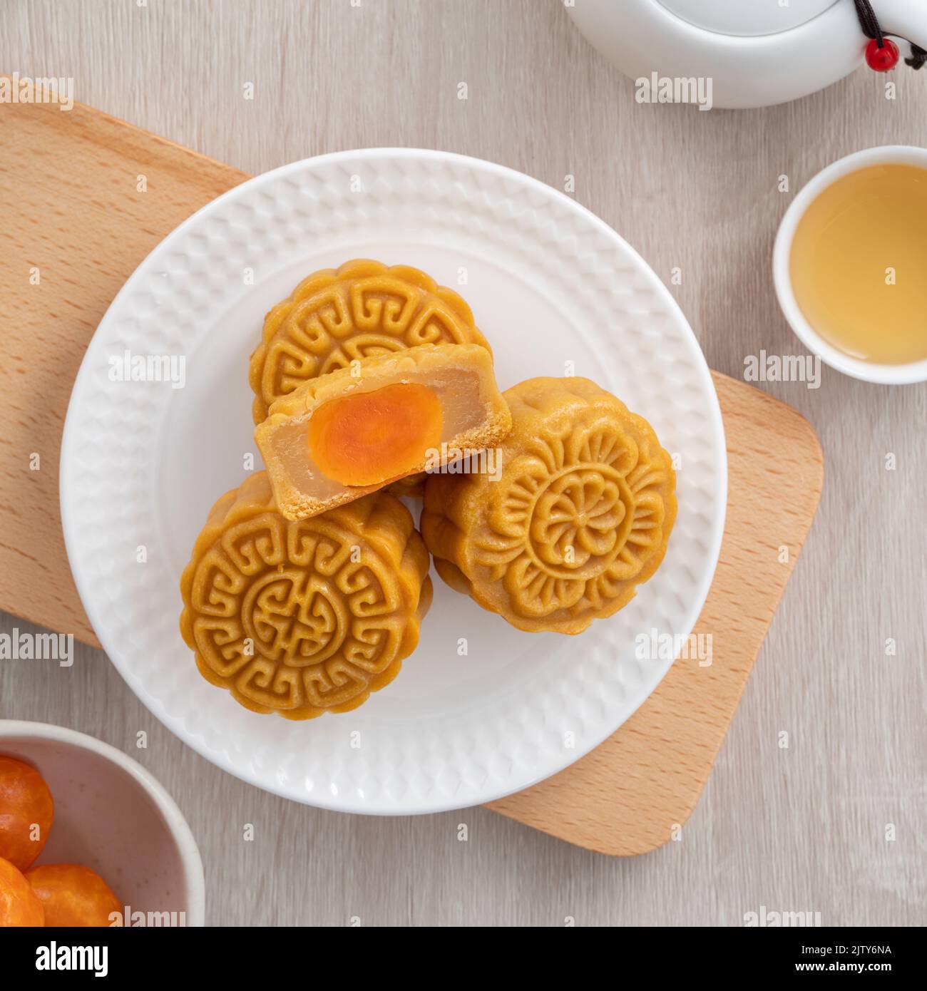 Delicious Cantonese moon cake for Mid-Autumn Festival food mooncake on ...