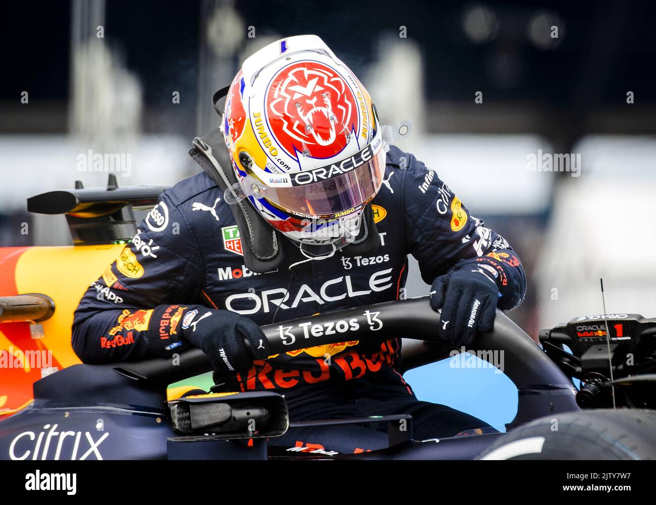 Zandvoort, Netherlands. 02nd Sep, 2022. ZANDVOORT - Max Verstappen (1) driving the Oracle Red ...