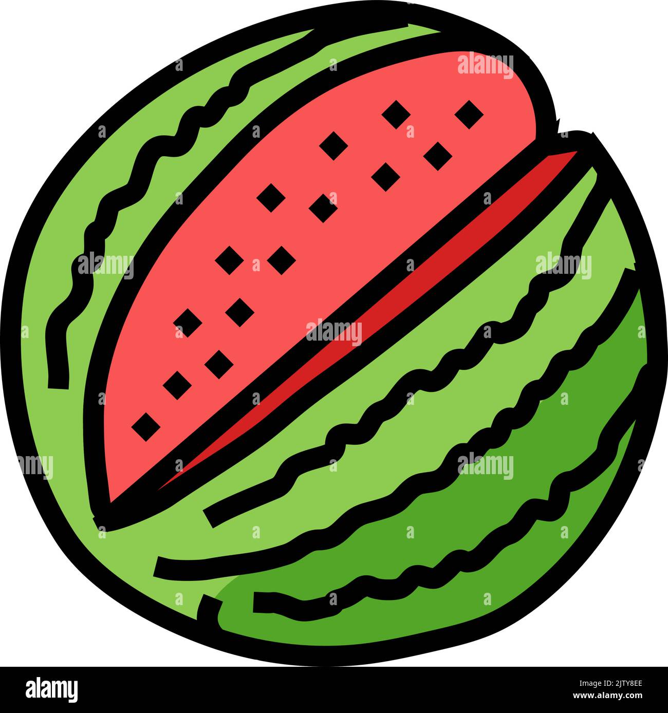 cut watermelon color icon vector illustration Stock Vector Image & Art ...