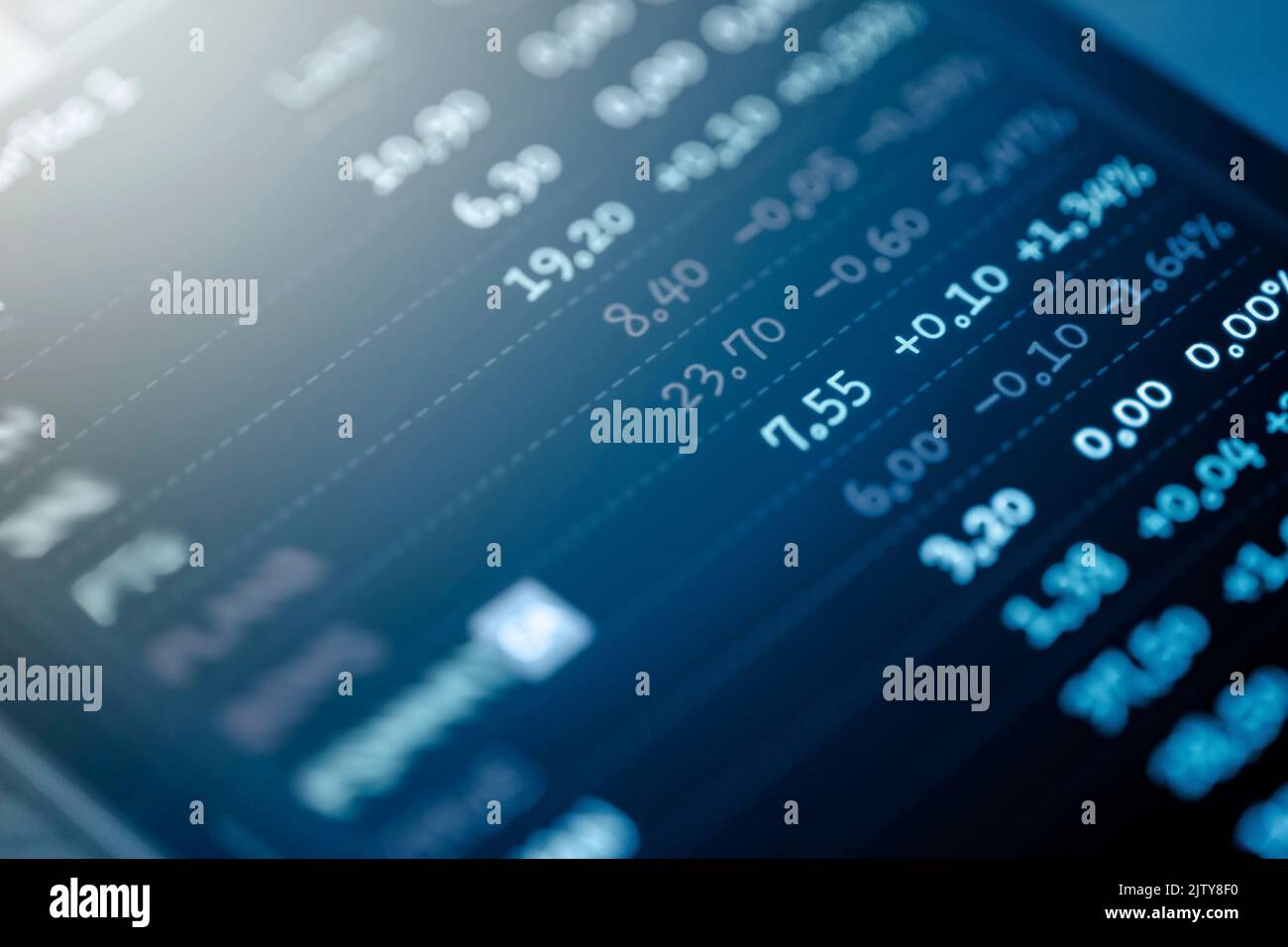 Stock exchange market or trading graph on LED display , financial ...