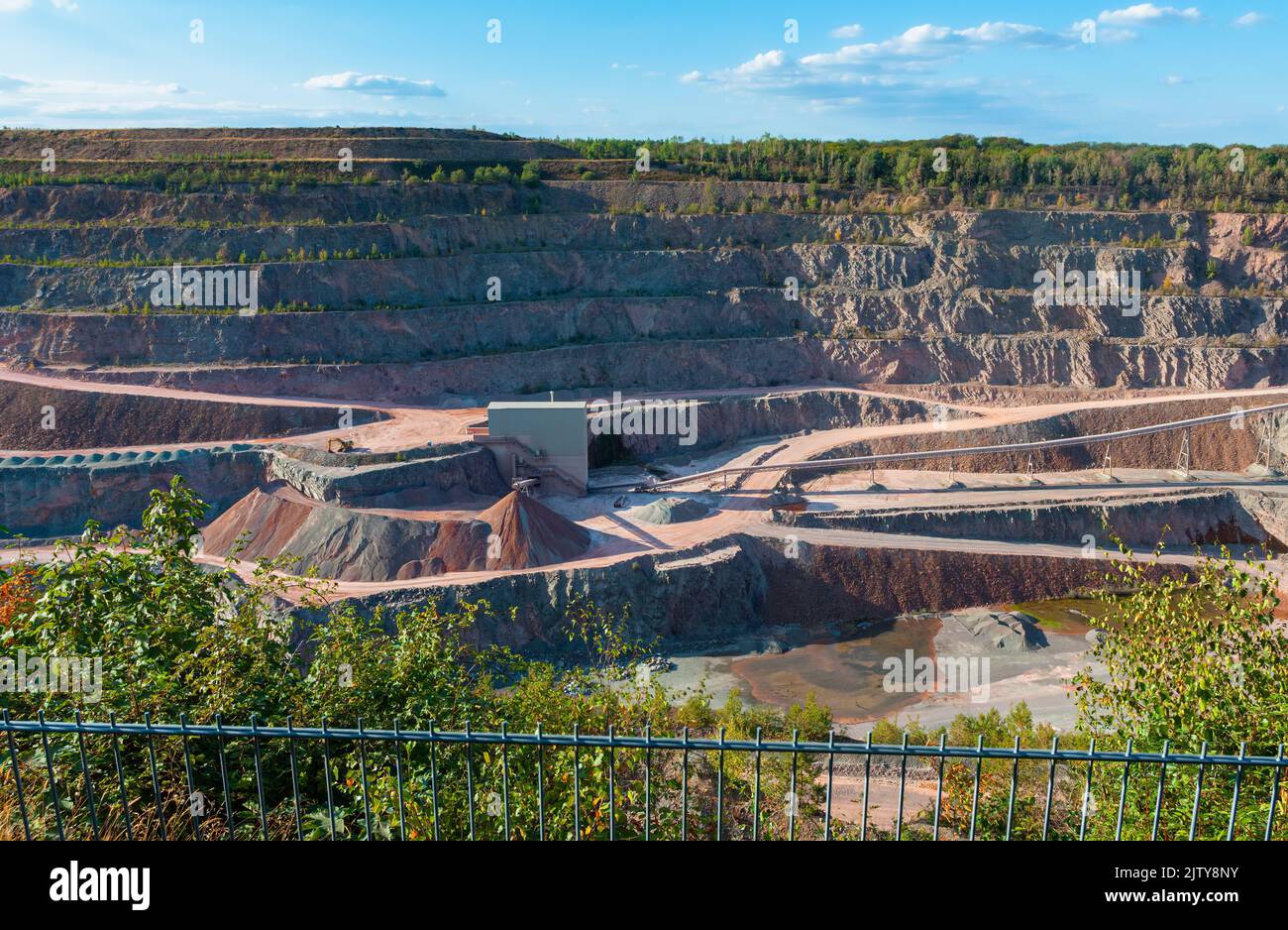 Flechtingen, Germany - August 7, 2022: Quarry in Flechtingen, a ...
