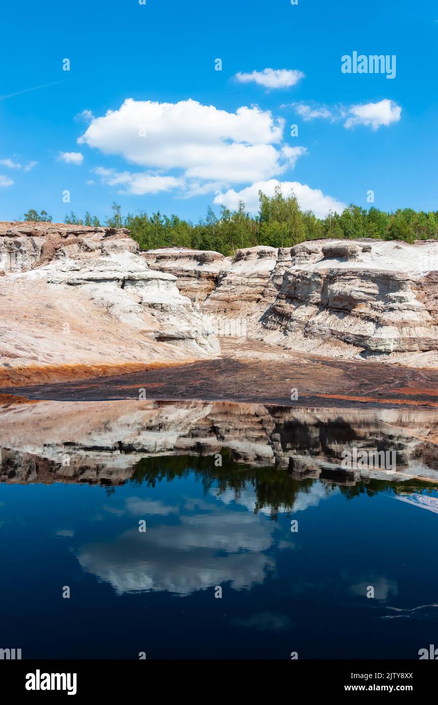 Abandoned sand pit at Lappwaldsee in Obere Aller, Sachsen-Anhalt ...