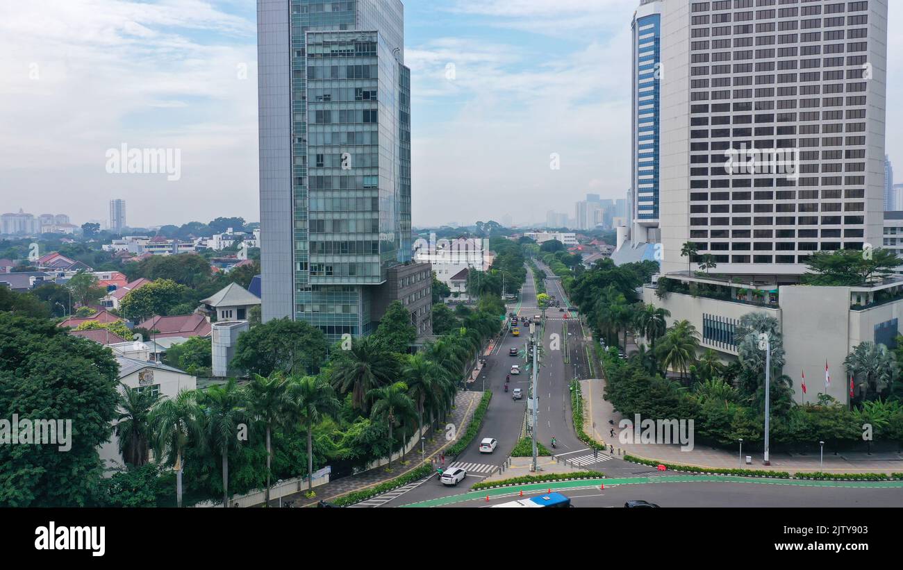 Welcoming Statue in Bundaran HI. A historic landmark in central Jakarta ...