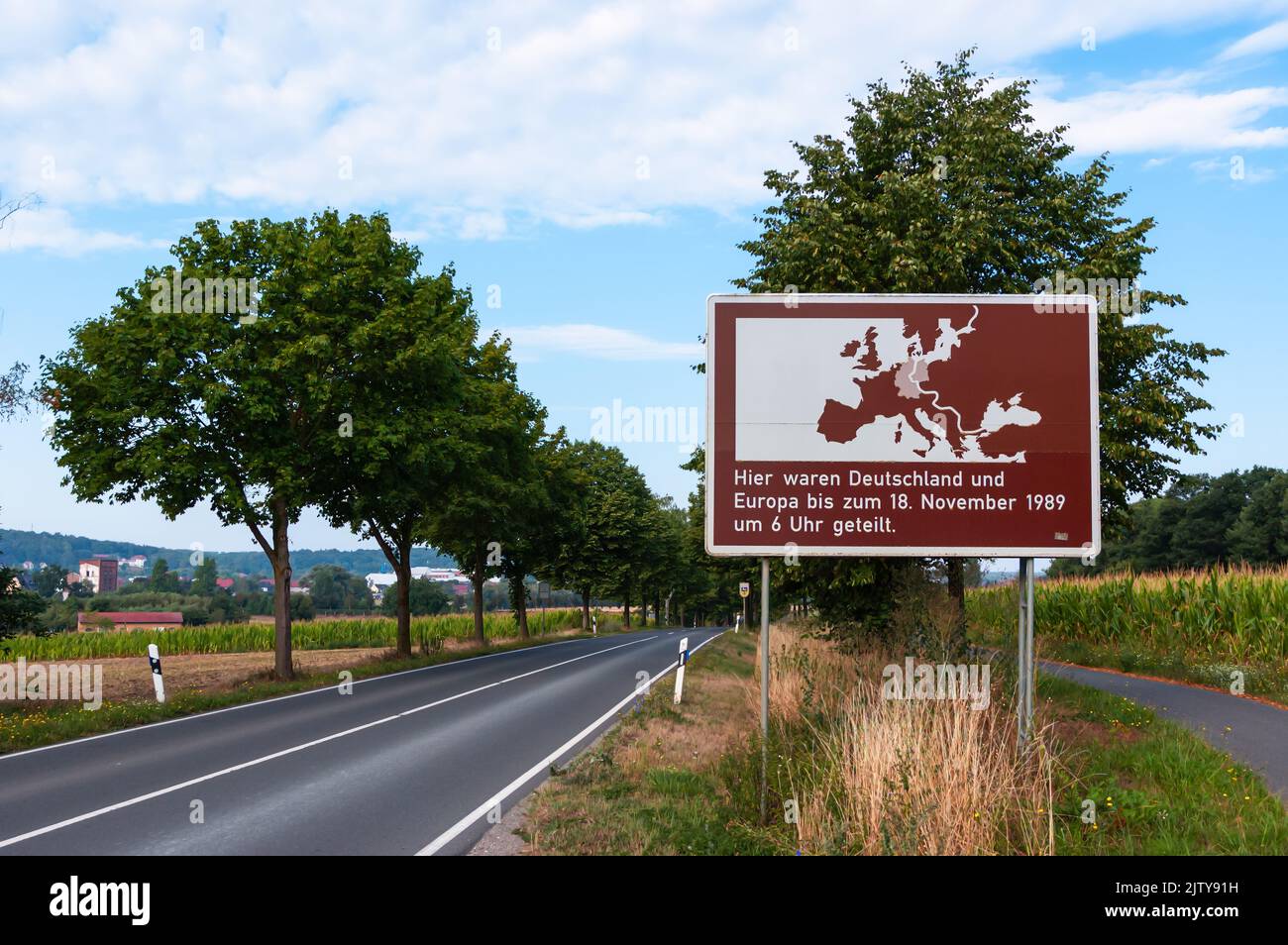 Weferlingen, Germany - August 14, 2022: Former demarcation point ...
