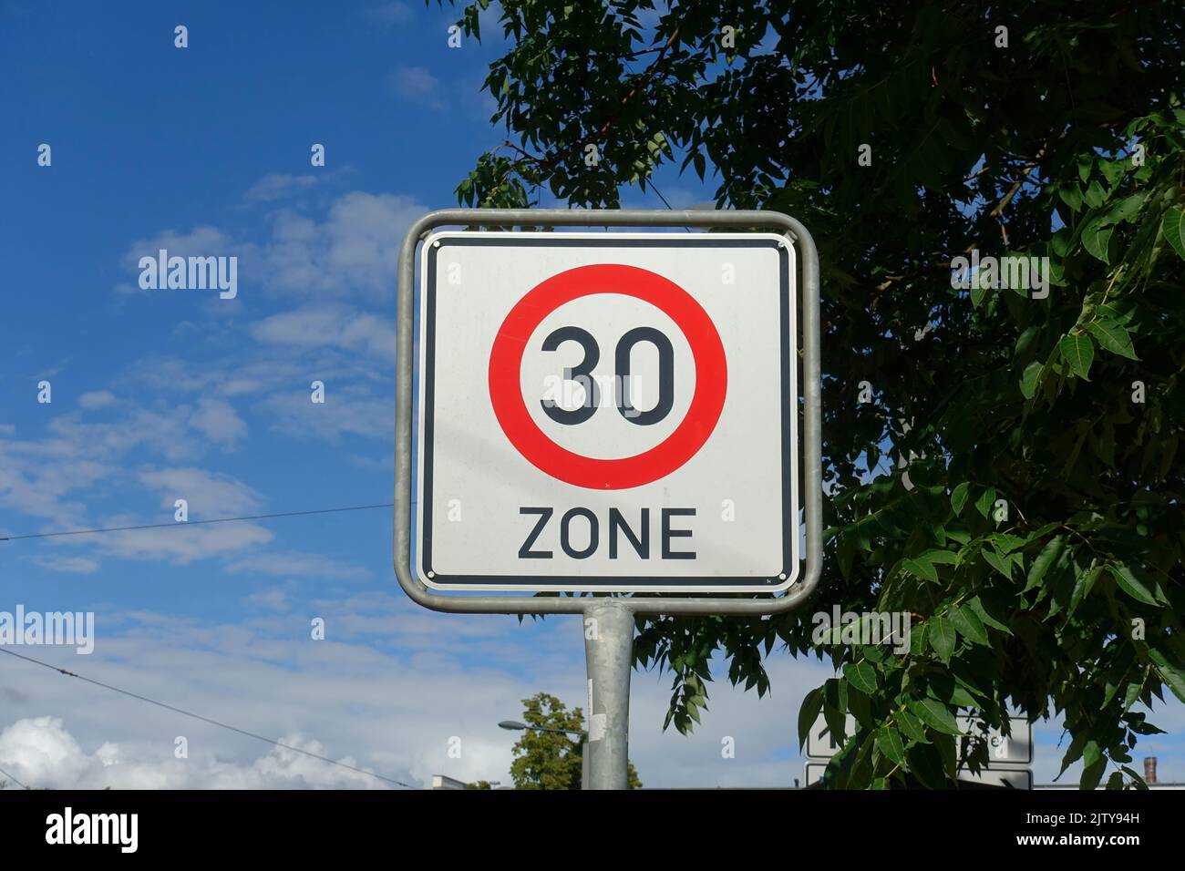 Speed 30, street sign in Berlin Stock Photo - Alamy