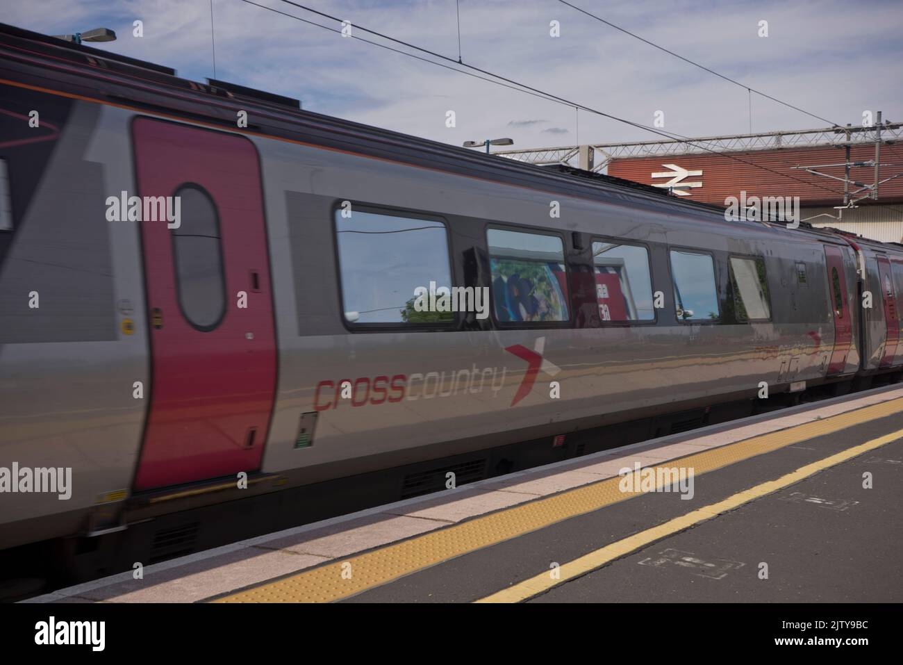 Passenger trains at Birmingham International Airport rail station ...