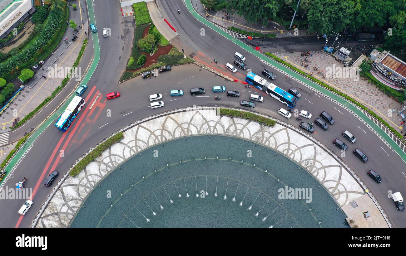 Hotel indonesia roundabout aerial hi-res stock photography and images ...