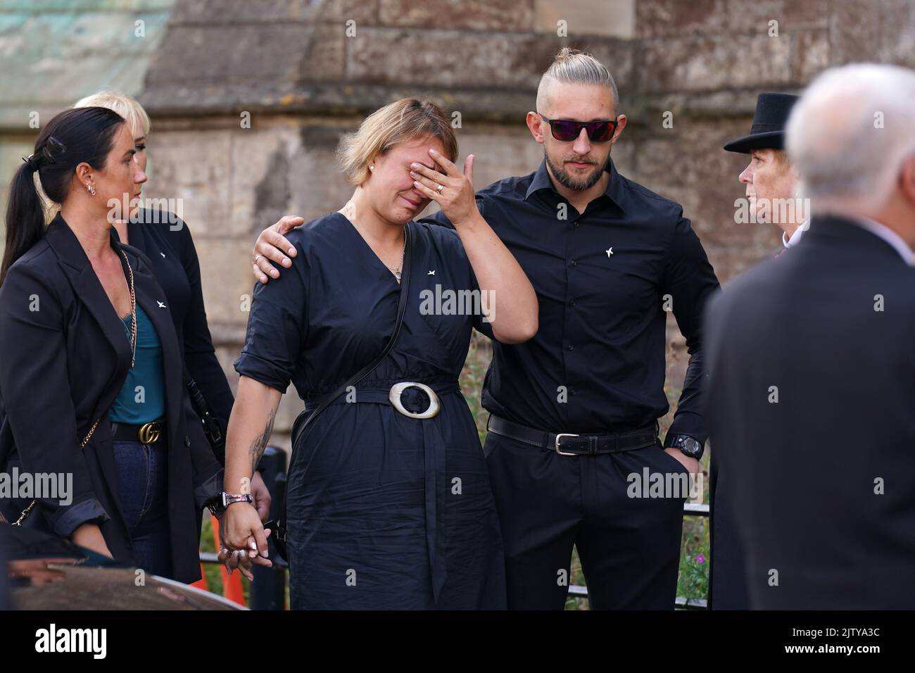 The coffin of nine-year-old stabbing victim Lilia Valutyte being ... The coffin of nine-year-old stabbing victim Lilia Valutyte being ...