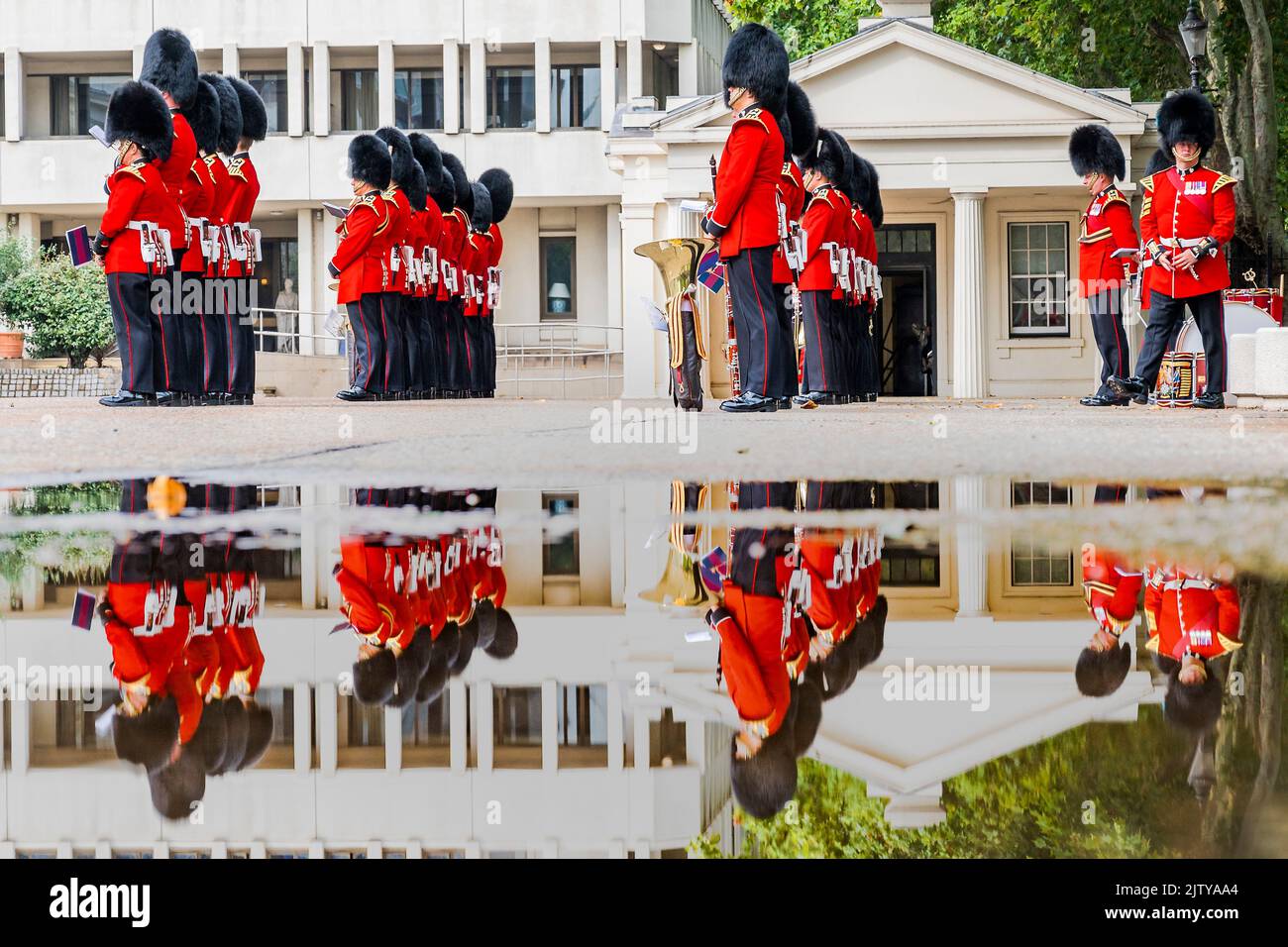 London, UK. 2nd Sep, 2022. The Irish Guards form two new Companies and ...