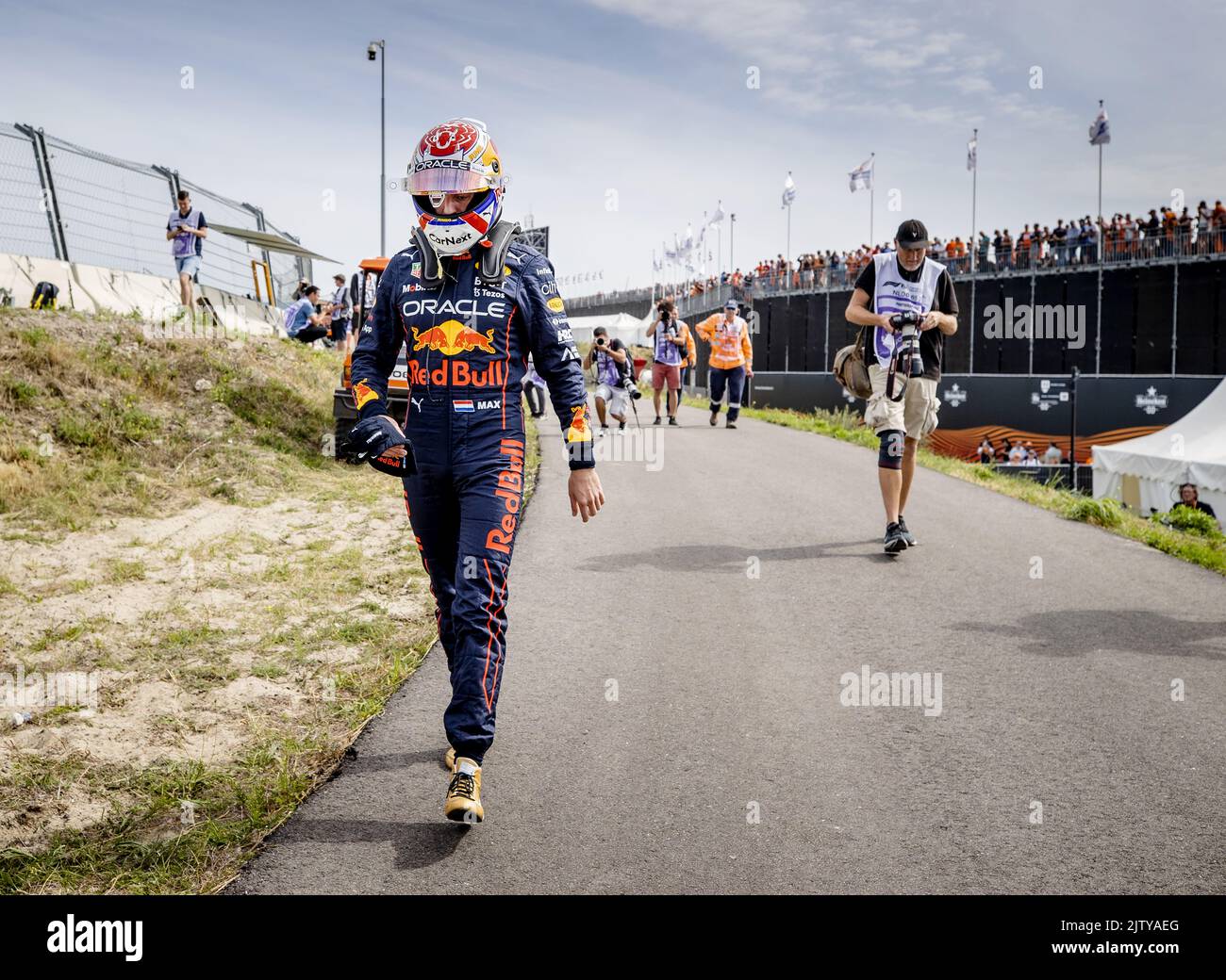 Zandvoort, Netherlands. 02nd Sep, 2022. ZANDVOORT - Max Verstappen (1) driving the Oracle Red ...