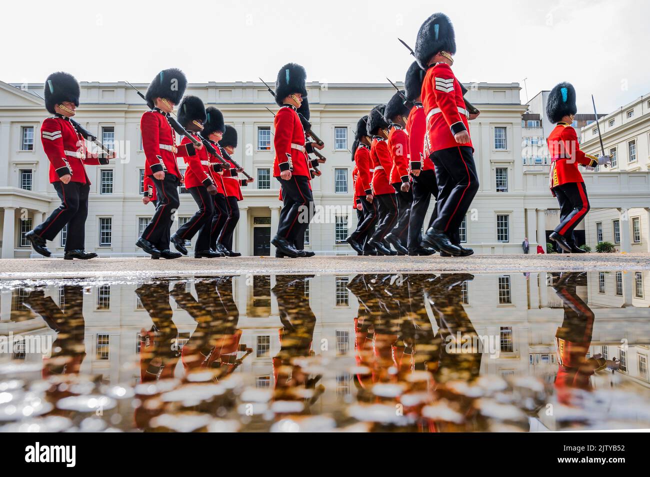 London, UK. 2nd Sep, 2022. The Irish Guards form two new Companies and ...