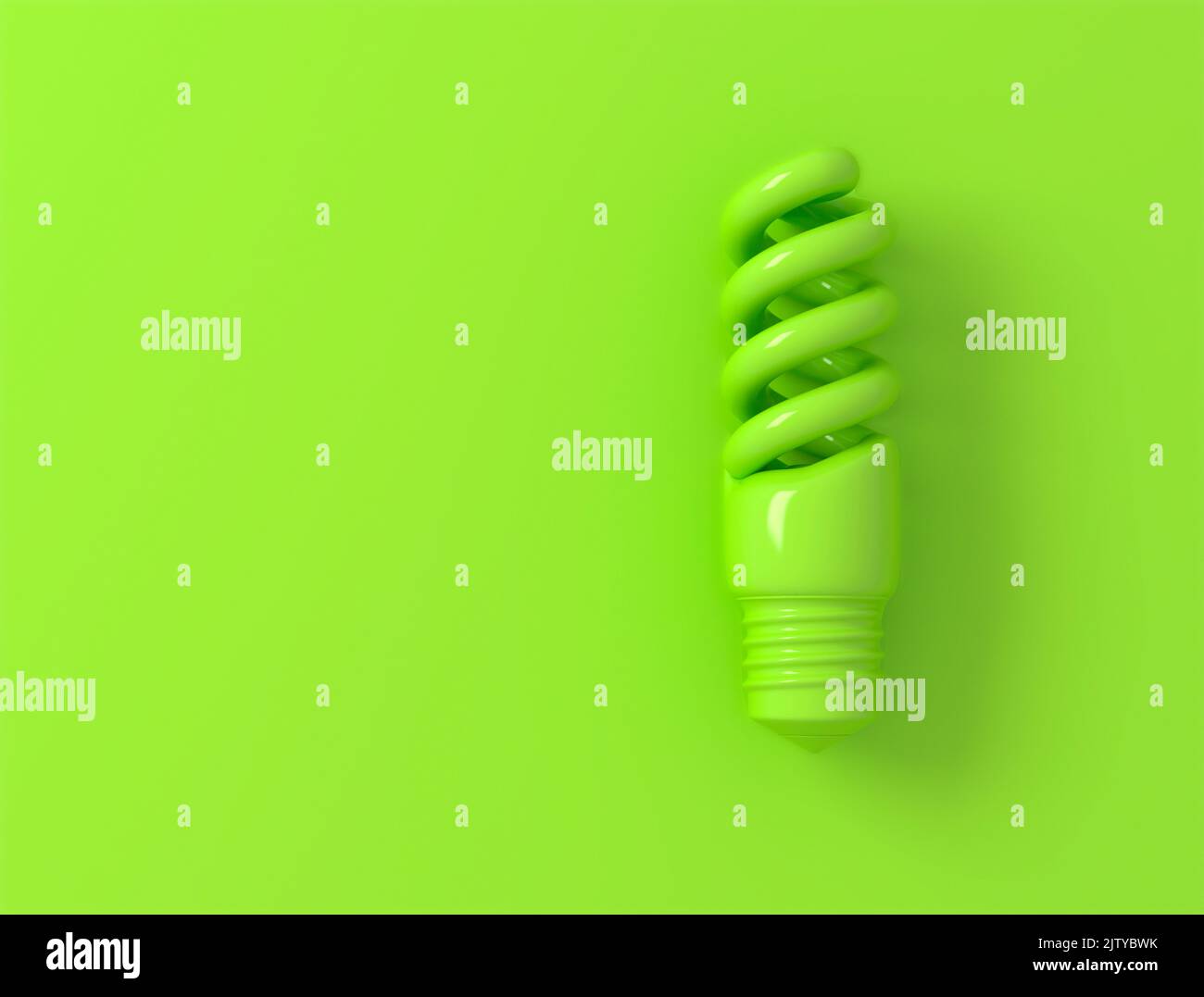 bulbs reflection on green background Stock Photo - Alamy