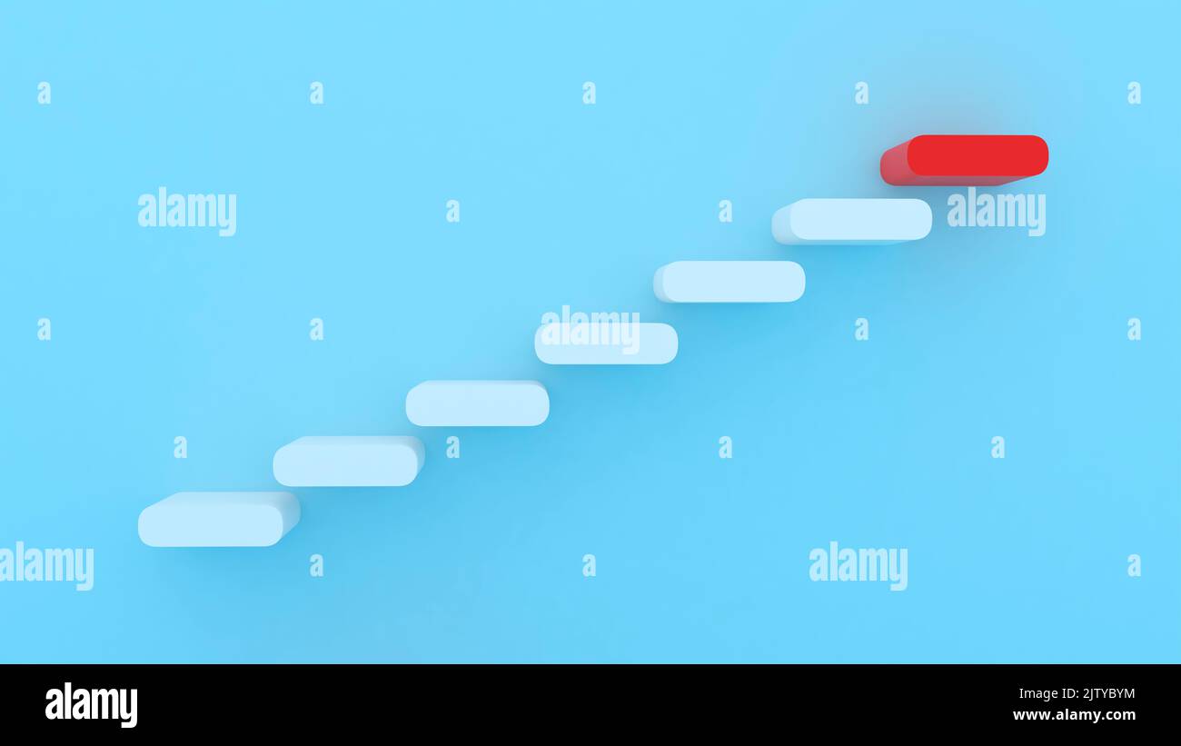 Stairs going upward concept of building success foundation. Block ...