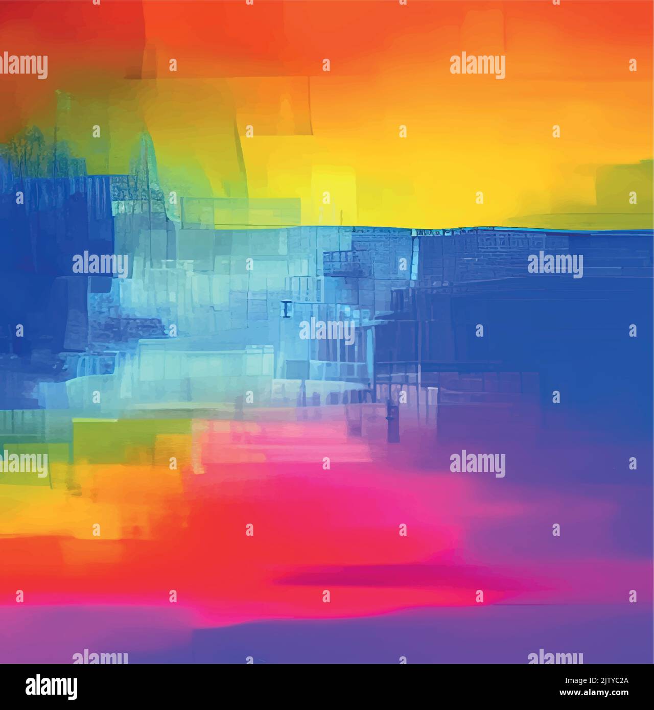 An abstract watercolor background with bright rainbow colors Stock ...