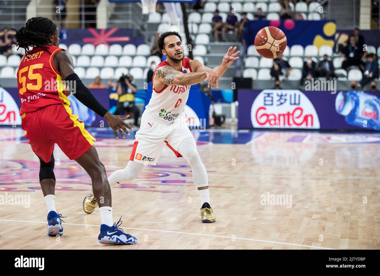 Tbilisi, Georgia, 1st September 2022. Shane Larkin of Turkey passes the ...