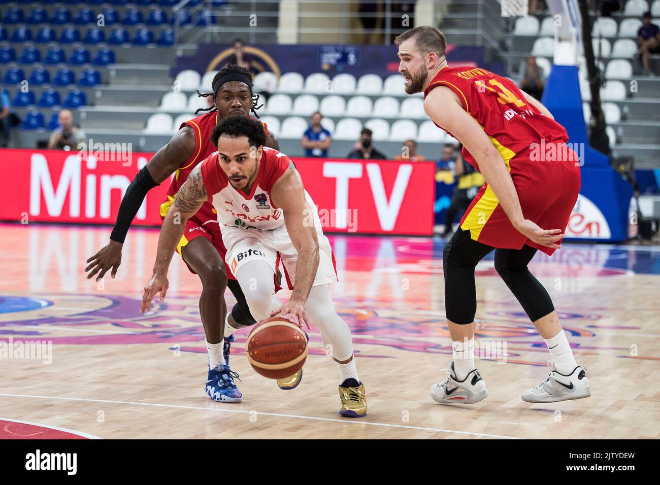 Tbilisi, Georgia, 1st September 2022. Shane Larkin of Turkey drives to ...