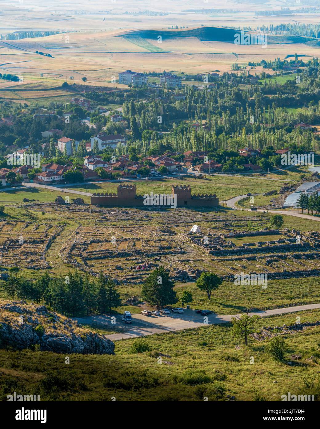 Vertical view of Hattusa was the capital of the Hittite Empire in the ...