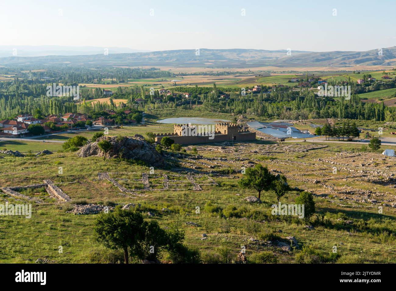 General view of Hattusa was the capital of the Hittite Empire in the ...