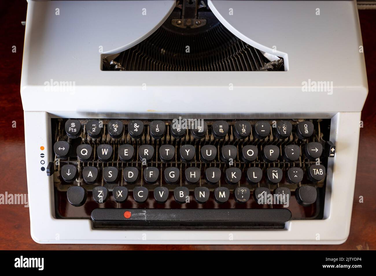 A top view of a vintage typing machine Stock Photo - Alamy