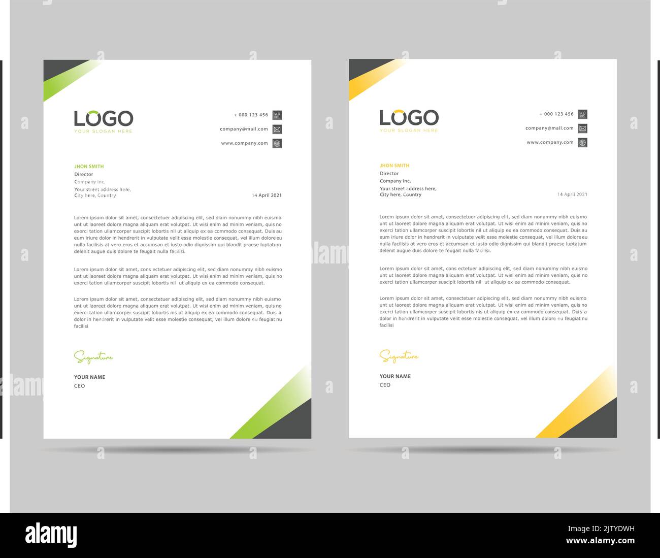 Modern business letterhead template Stock Vector Image & Art - Alamy