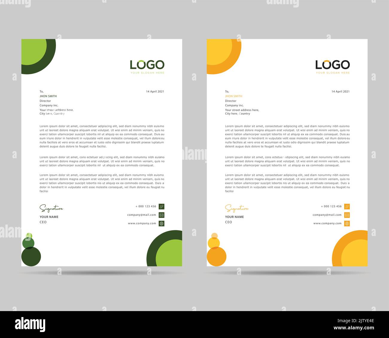 Modern business letterhead template Stock Vector Image & Art - Alamy