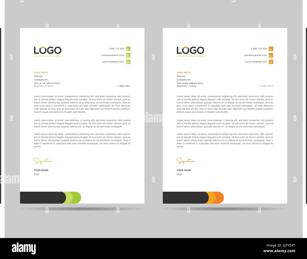 Modern business letterhead template Stock Vector Image & Art - Alamy