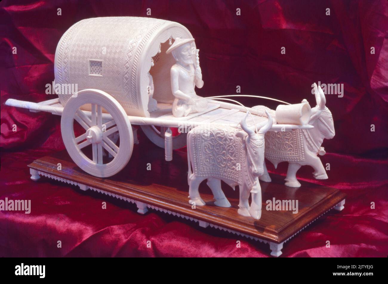 Bullock Cart, Ivory Work Stock Photo - Alamy