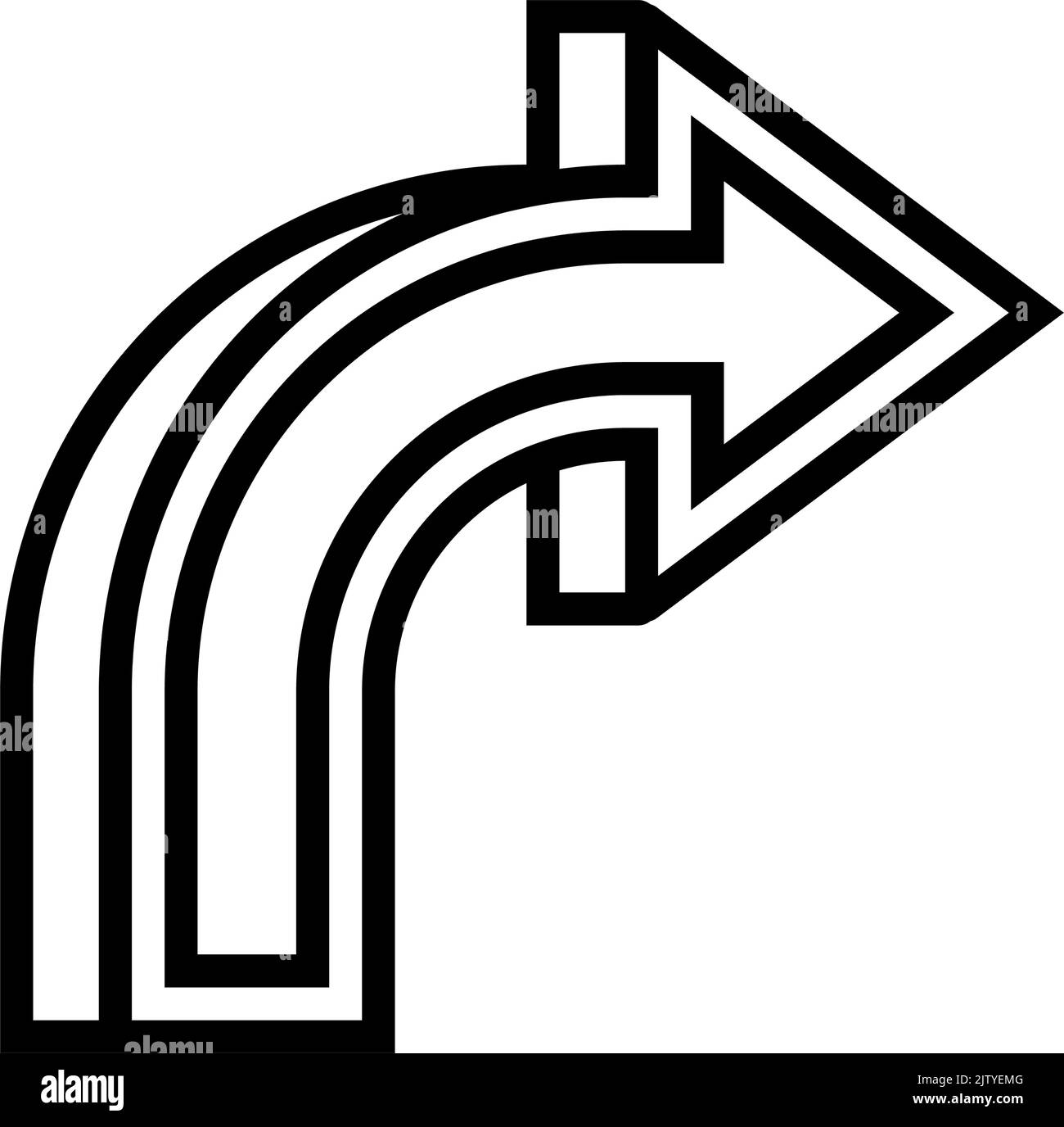 right arrow line icon vector illustration Stock Vector Image & Art - Alamy