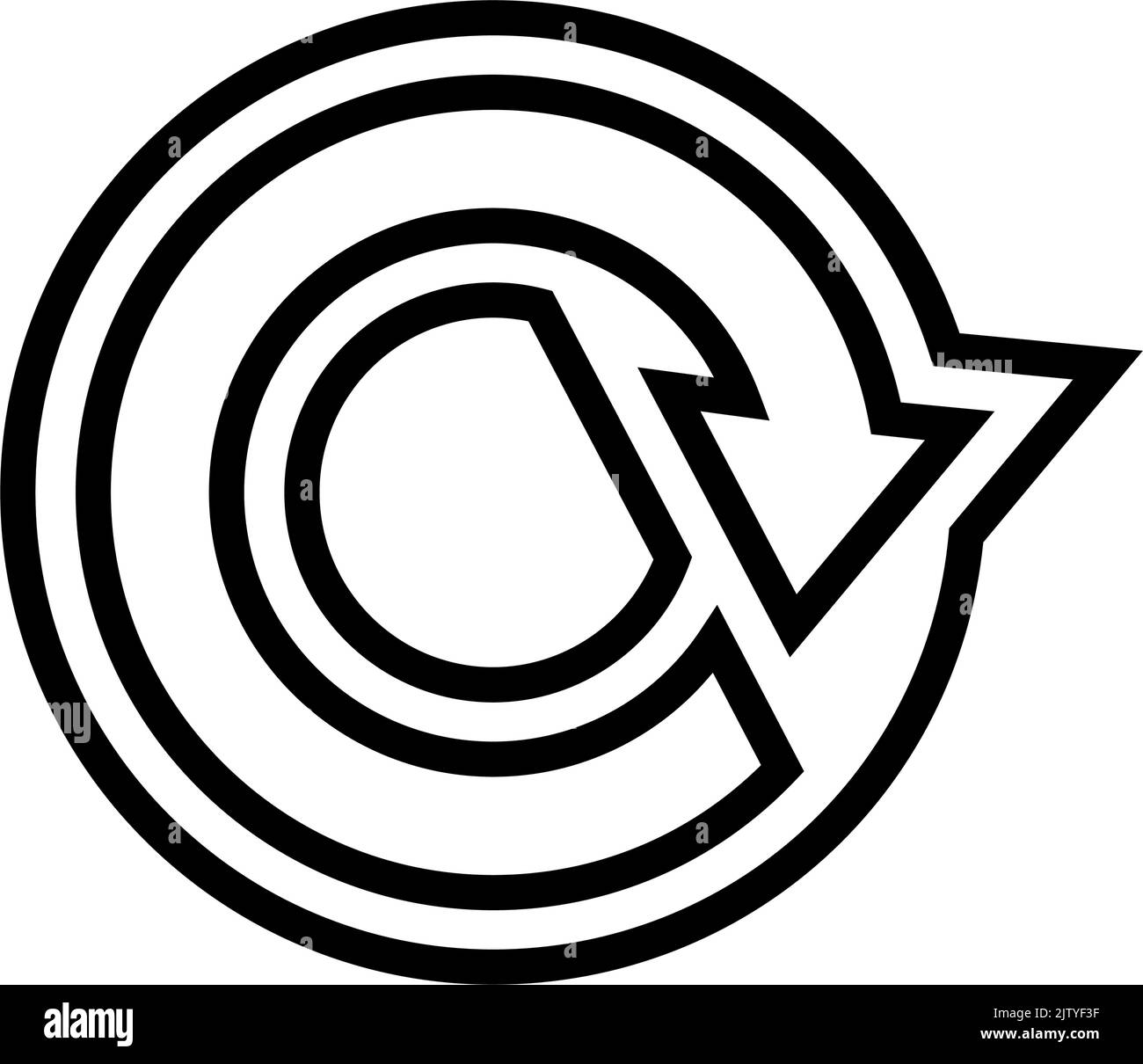 round arrow line icon vector illustration Stock Vector Image & Art - Alamy