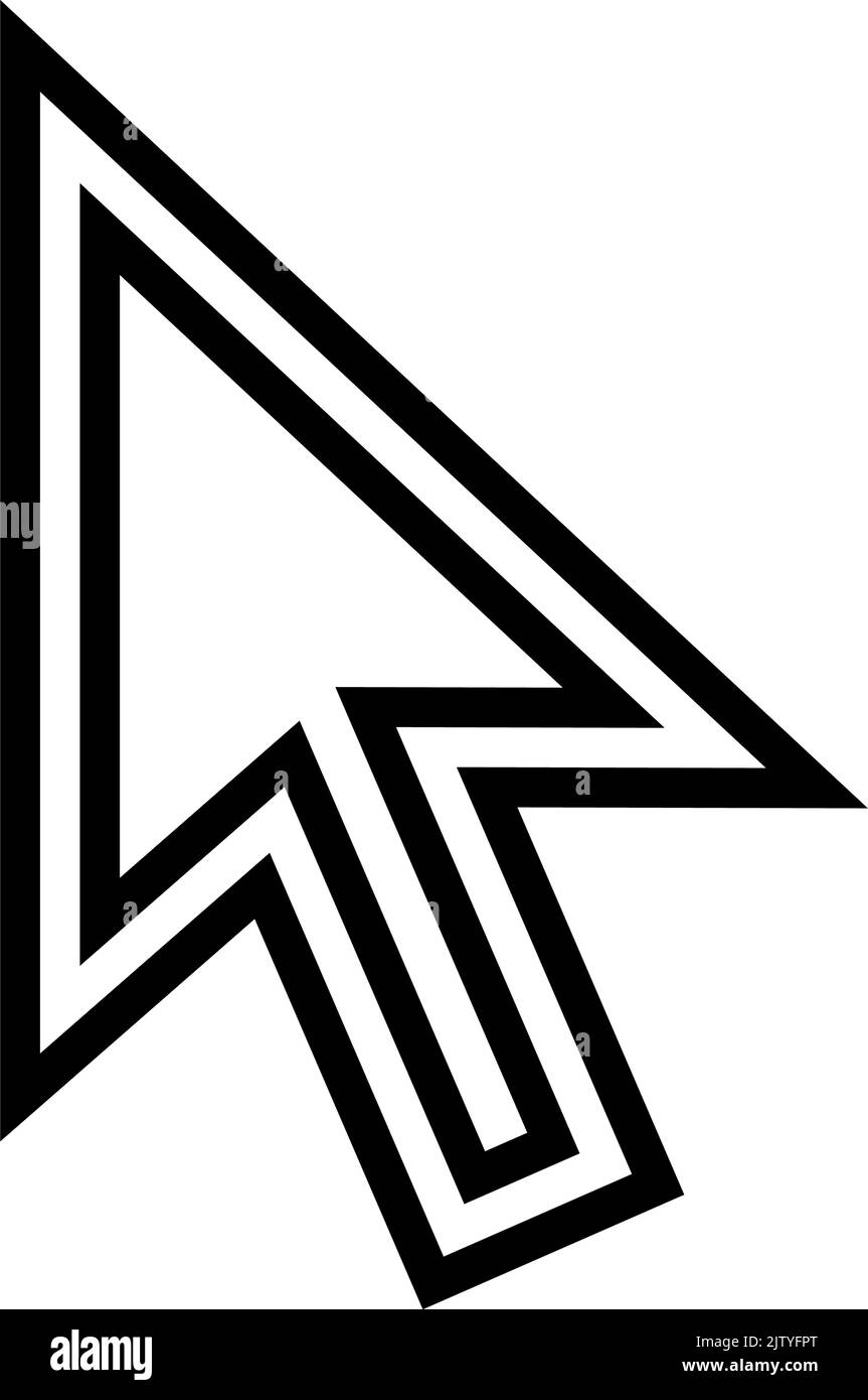 cursor arrow line icon vector illustration Stock Vector Image & Art - Alamy