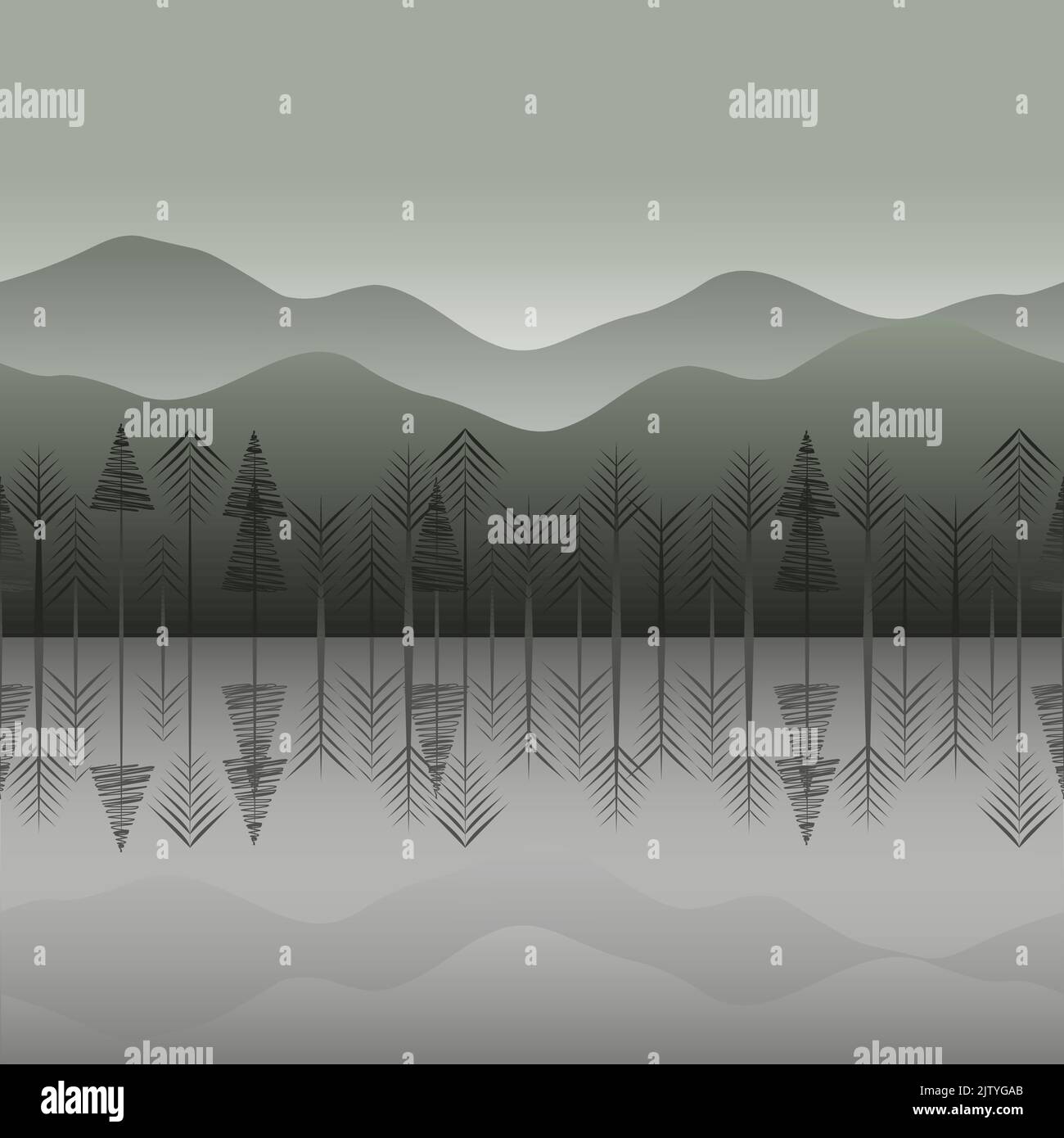 Sweden and forest and mist Stock Vector Images - Alamy