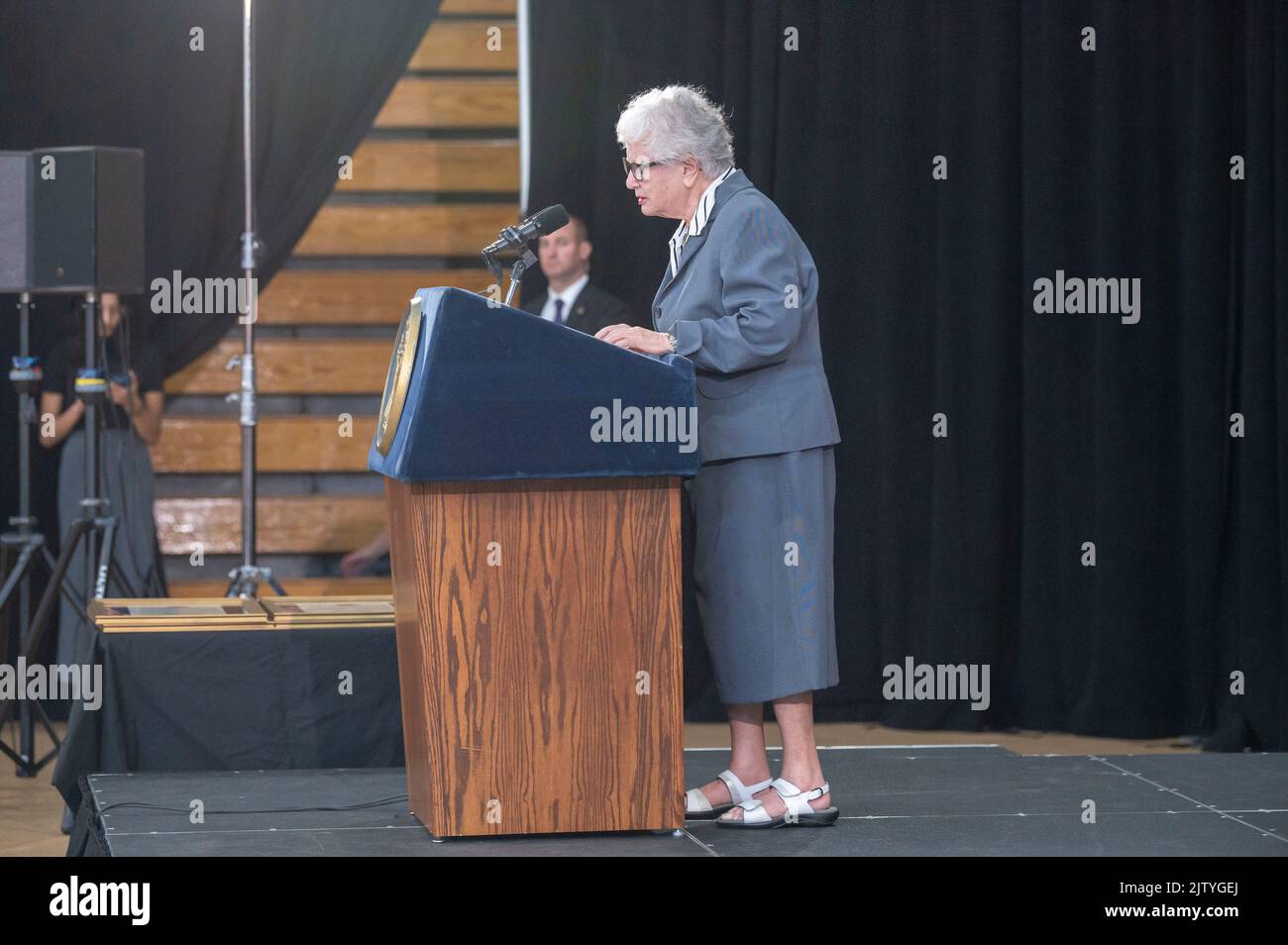 New York State senator Toby Ann Stavisky speaks during One Year ...