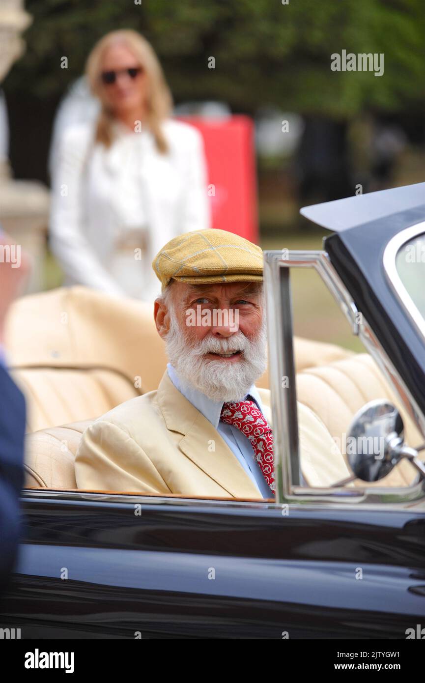 His Royal Highness Prince Michael of Kent arriving at the 2022 Concours ...