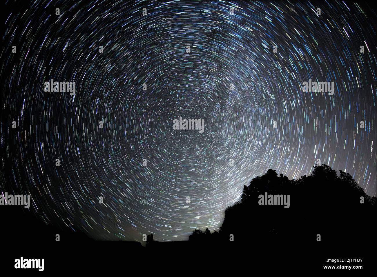 A long exposure of star trails Stock Photo - Alamy