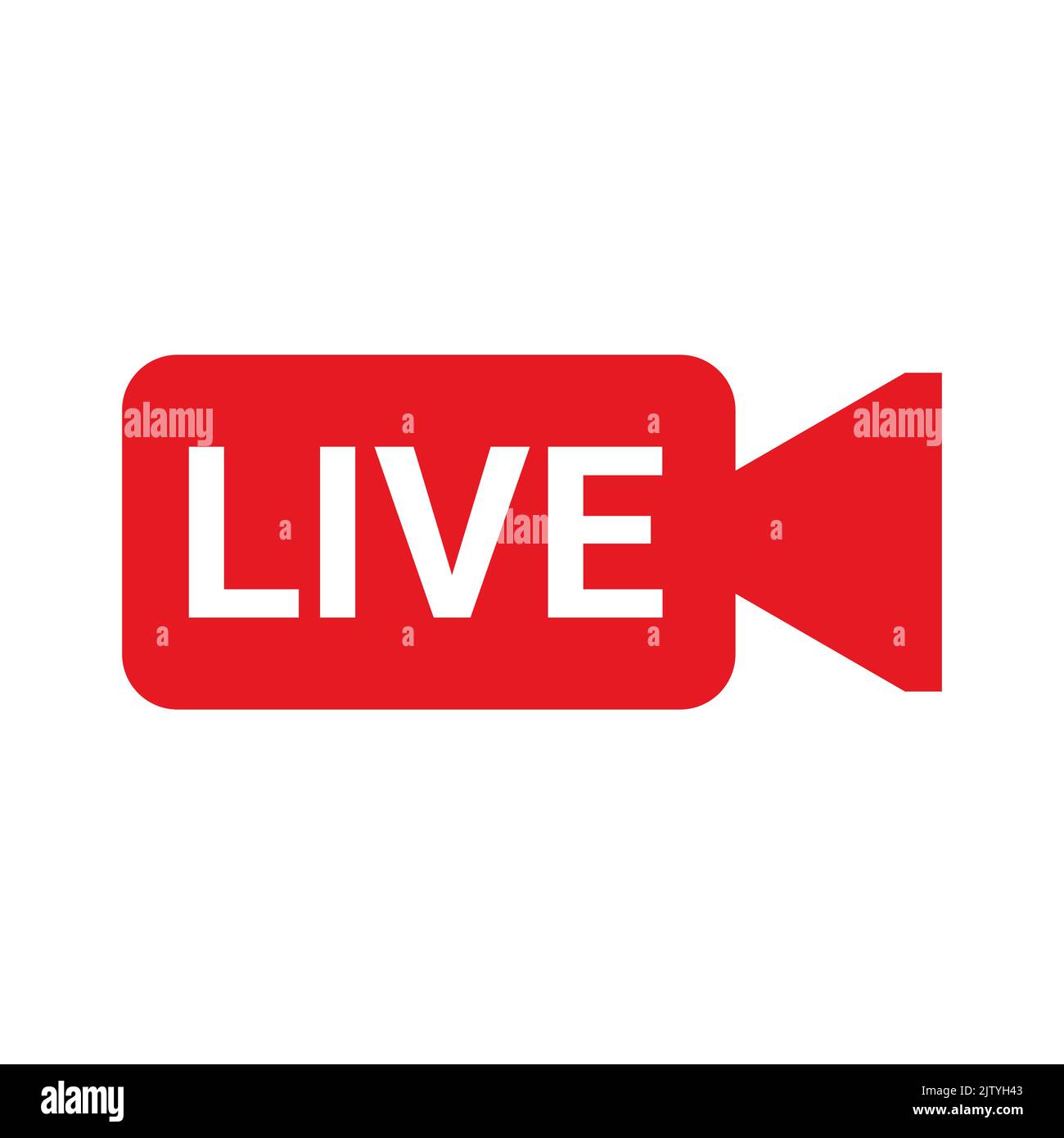 Live streaming vector icon on white background Stock Vector Image & Art ...