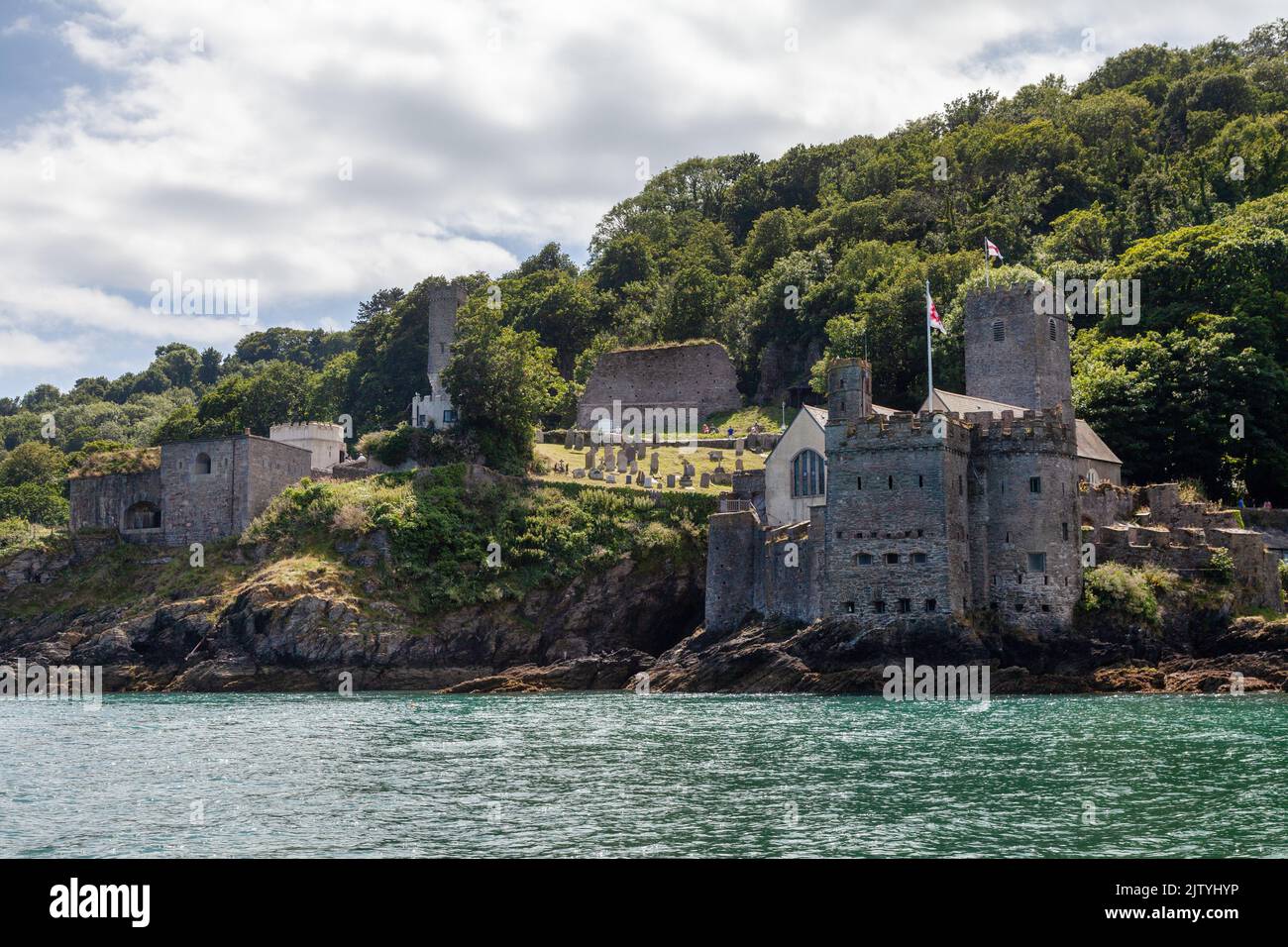 Dartmouth Castle a 14th century artillery fort and St Petroc's Church ...
