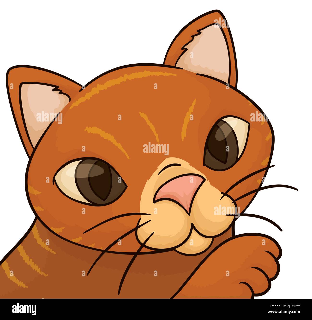Tabby kitten mouth Stock Vector Images - Alamy