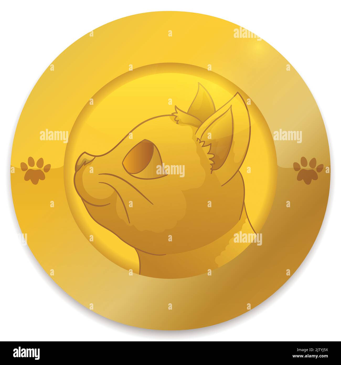 Golden gradient cat Stock Vector Images - Alamy