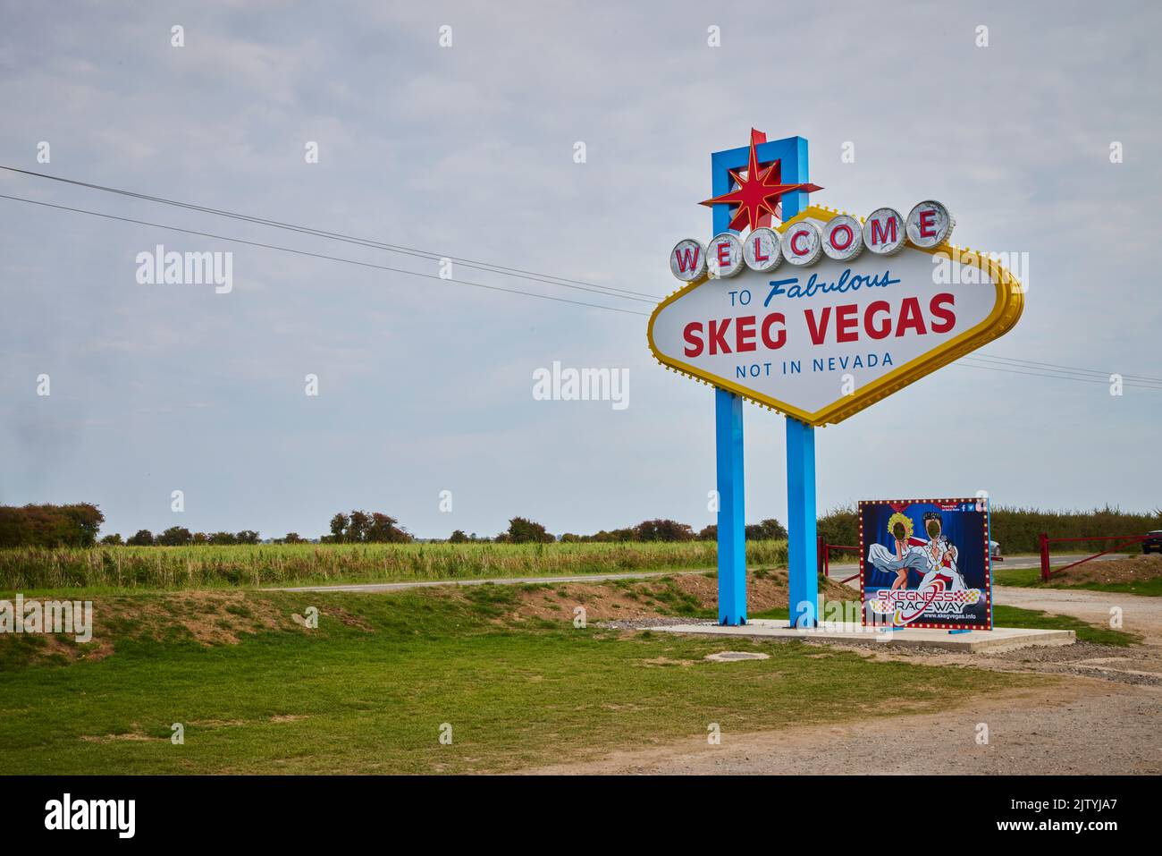 Skegness town welcome sign lincolnshire hi-res stock photography and ...